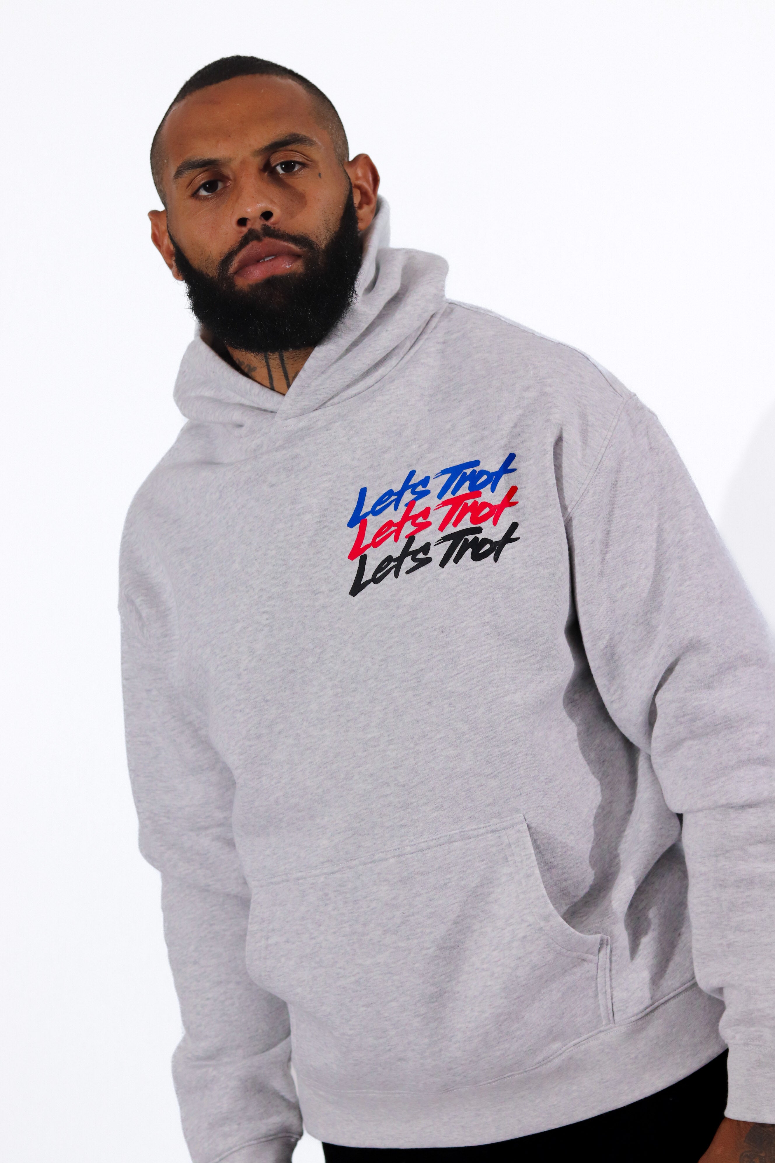 Barcodes Hoodie (White Marle) – LETSTROTAPPAREL